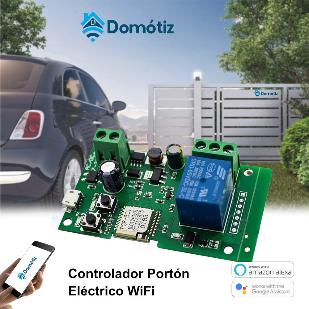 Relé Controlador Abre Portón Chapa Eléctrica Wifi RF + Video – DOMÓTIZ ...